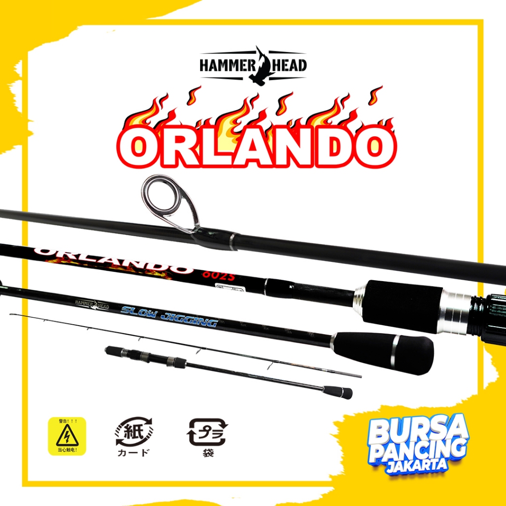 Jual HAMMERHEAD Joran Spinning ORLANDO 180cm Pe 3 Carbon X Wrapping Cocok Untuk Slow Jigging ...