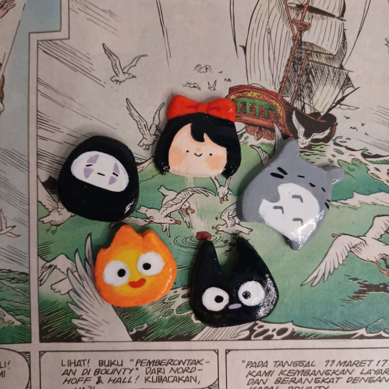 Jual PIN GHIBLI clay pin handmade/ pin ghibli/ gift / bros ghibli ...
