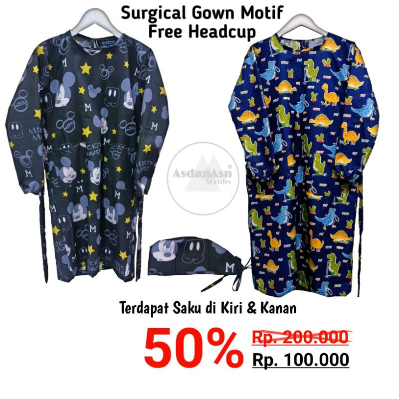Jual Surgical Gown Motif Lucu, Surgical Gown Motif Terbaru, Apron, Baju ...