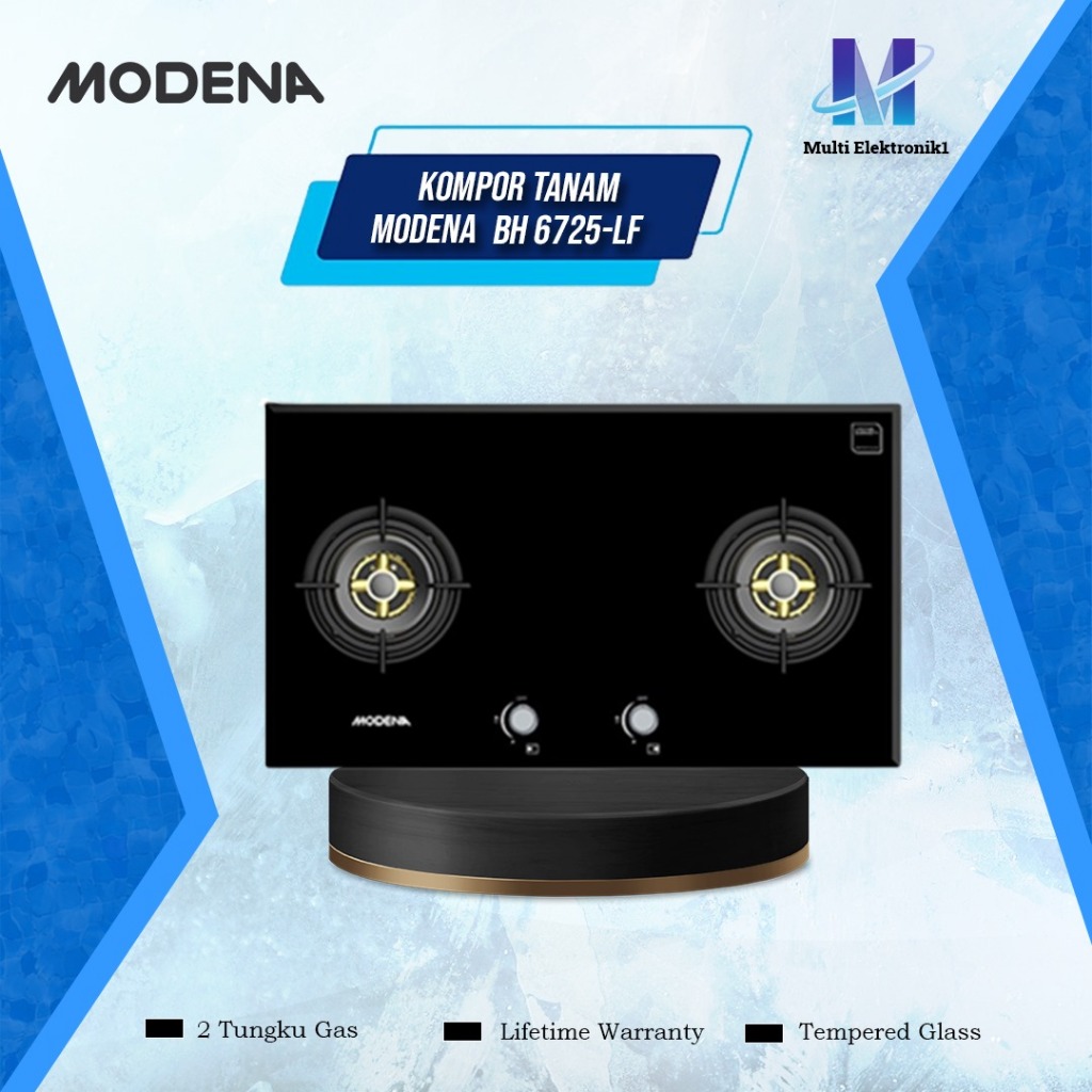 Jual Modena BH 6725 LF - kompor tanam full kuningan safety | Shopee ...