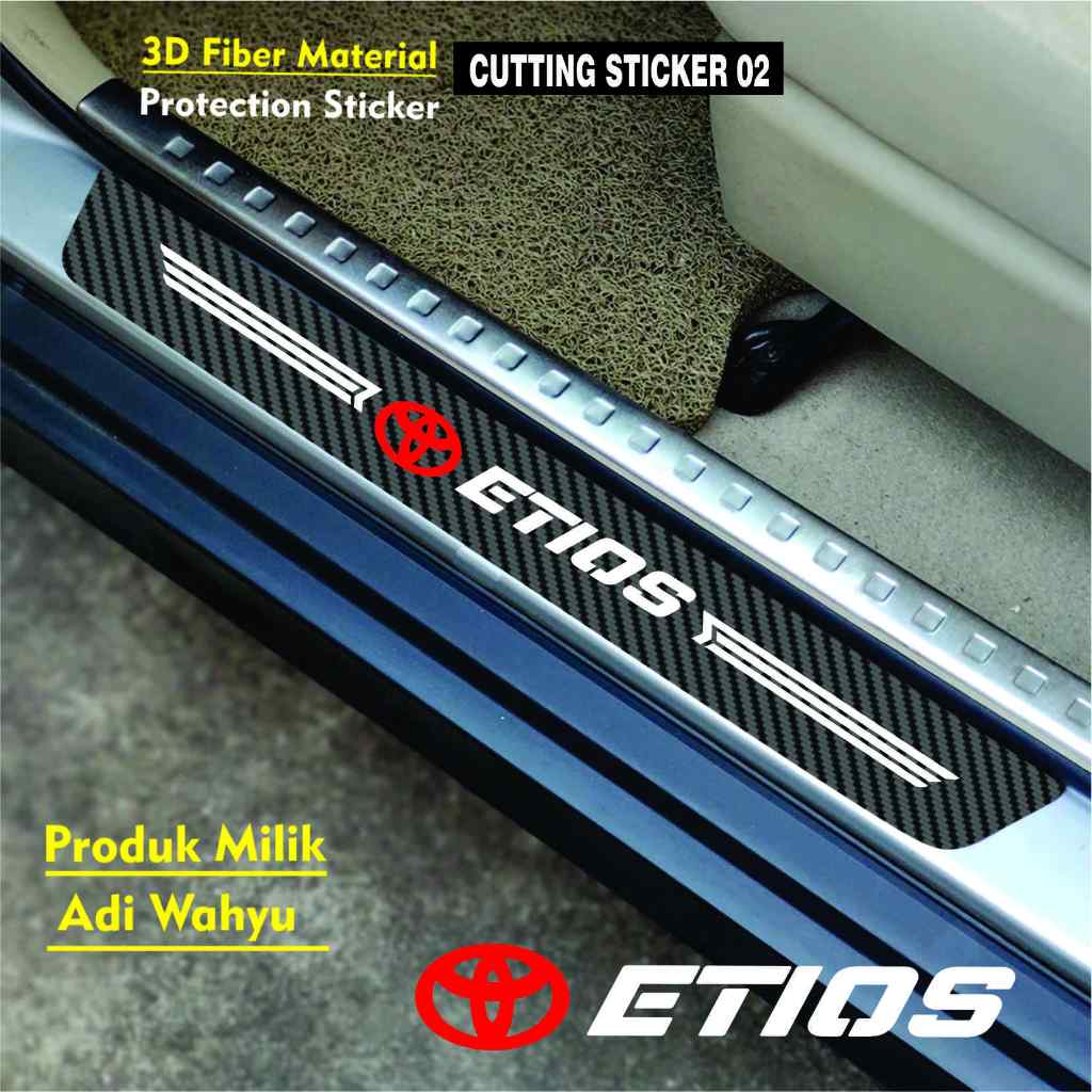 Jual sticker sill plate carbon 3d mobil etios sticker karbon 3d ...