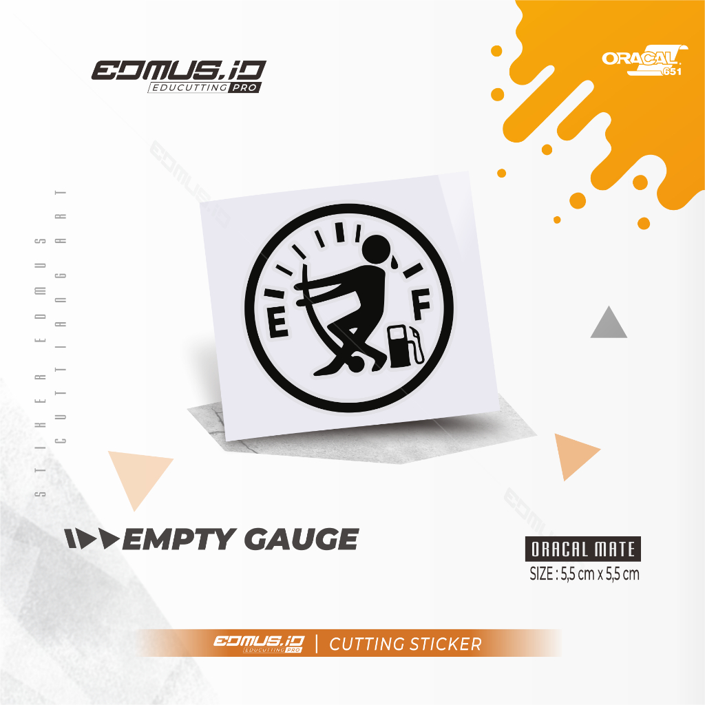 Jual Cutting Stiker Logo Empty Gauge | Cutting Sticker Oracal Premium ...
