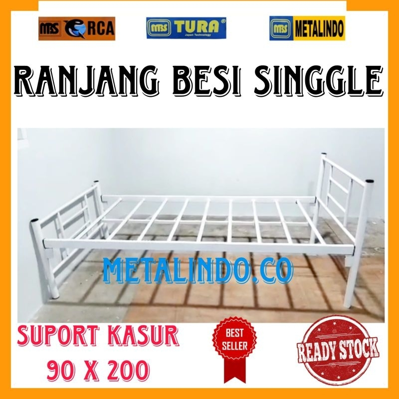 Jual Ranjang Besi MBS Singgle Ranjang Kuat Ranjang Kokoh Tempat Tidur ...