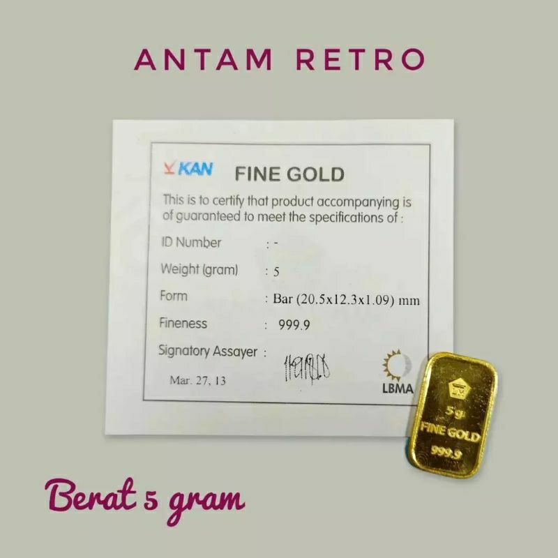 Jual Antam Retro Logam Mulia 5 Gram | Shopee Indonesia