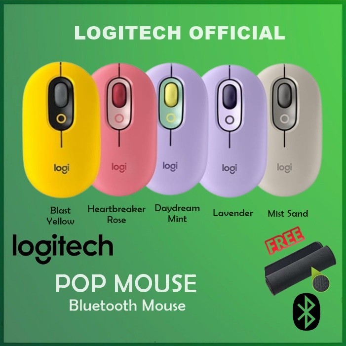 Jual Logitech Pop Mouse Wireless Bluetooth Mouse with Customizable ...