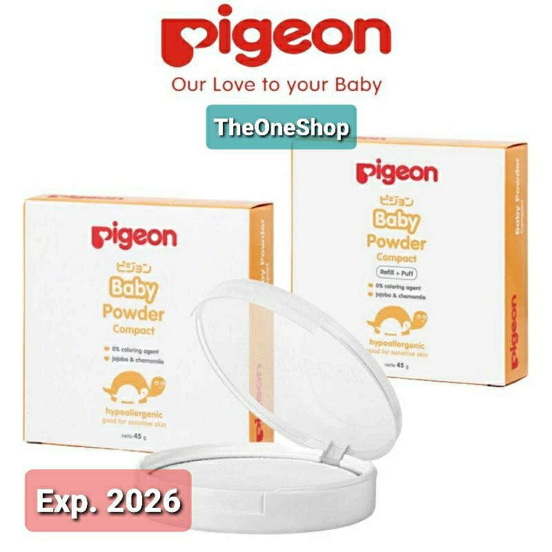Jual PIGEON Baby Compact Powder 45gr / Pigeon Bedak Padat Bayi 45 gram ...