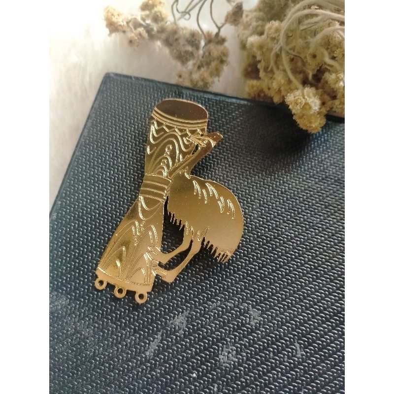 Jual bros burung kasuari tifa warna emas | Shopee Indonesia