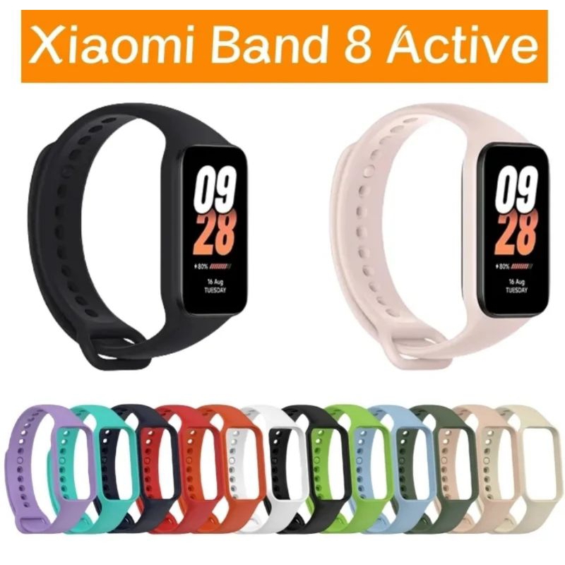 Jual STRAP TALI SILICONE XIAOMI SMART BAND 8 ACTIVE MI BAND 8 GELANG SMARTBAND SILICON SILIKON ...