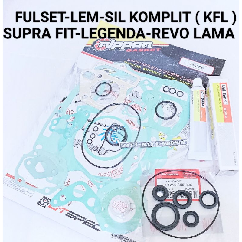 Jual PAKET PAKING FULLSET + LEM + SEAL KOMPLIT ( KFL ) FULSET PULSET LEGENDA SUPRA FIT LAMA ...