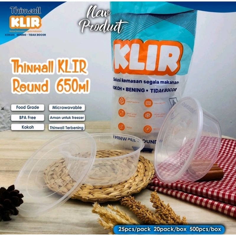 Jual Thinwall klir Dan Sumo 650ml bulat isi 25pcs | Shopee Indonesia