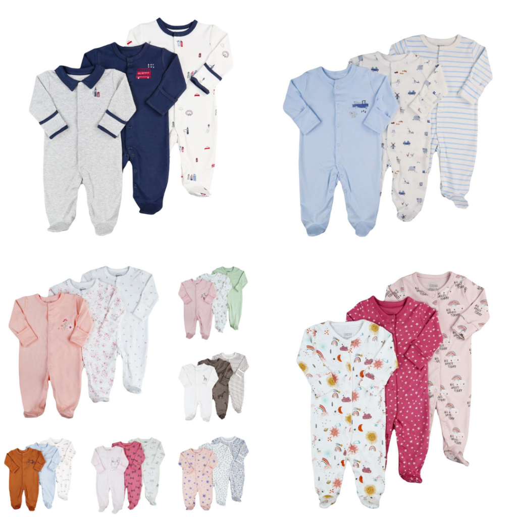 Jual BABYPOTATO - 3pcs Paket Lengan Panjang Premium Sleepsuit Bayi 0 ...