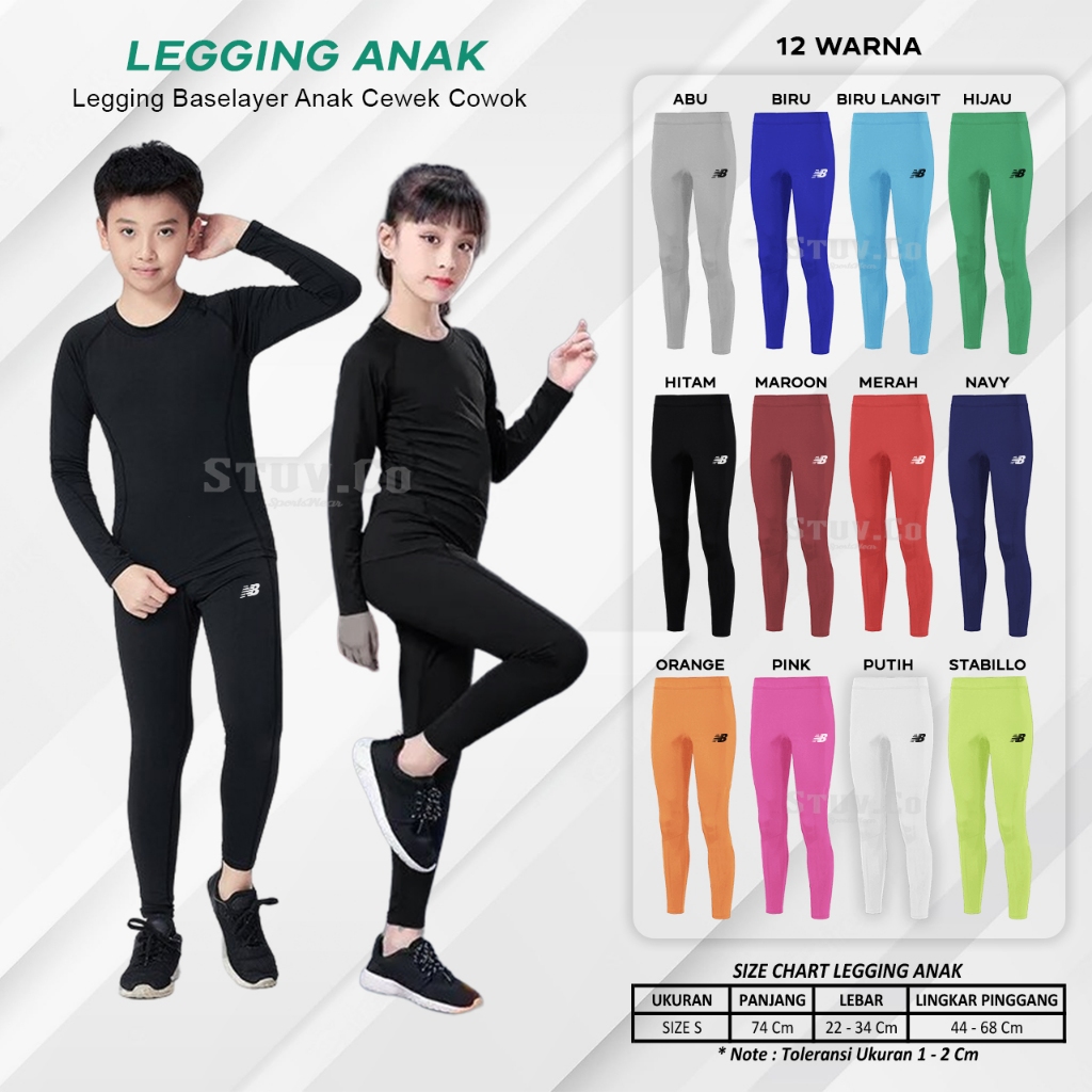 Jual LEGGING ANAK CELANA BASELAYER KIDS OLAHRAGA CEWEK COWOK MURAH ...