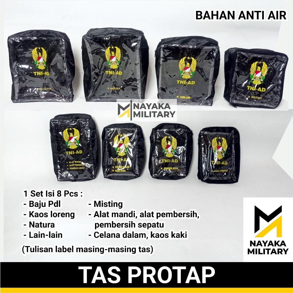 Jual Tas Protap TNI AD Tas Norma Pack Tentara Isi 8 Pcs Militer Army ...