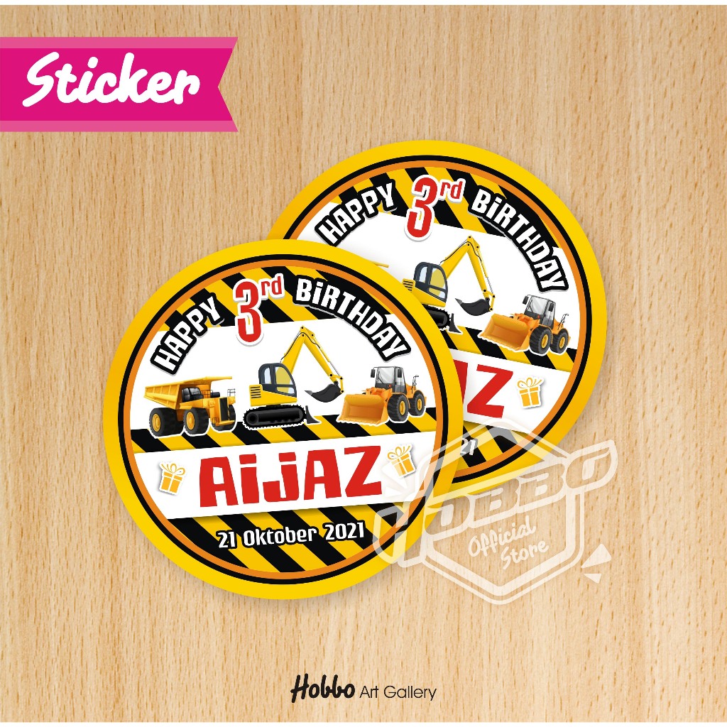 Jual 6 cm - Stiker Ulang Tahun Anak - Snack Ultah - Sticker Nasi bento ...