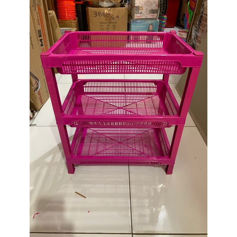 Jual rak map plastik susun 3 rak serbaguna rak multifungsi plastik ...