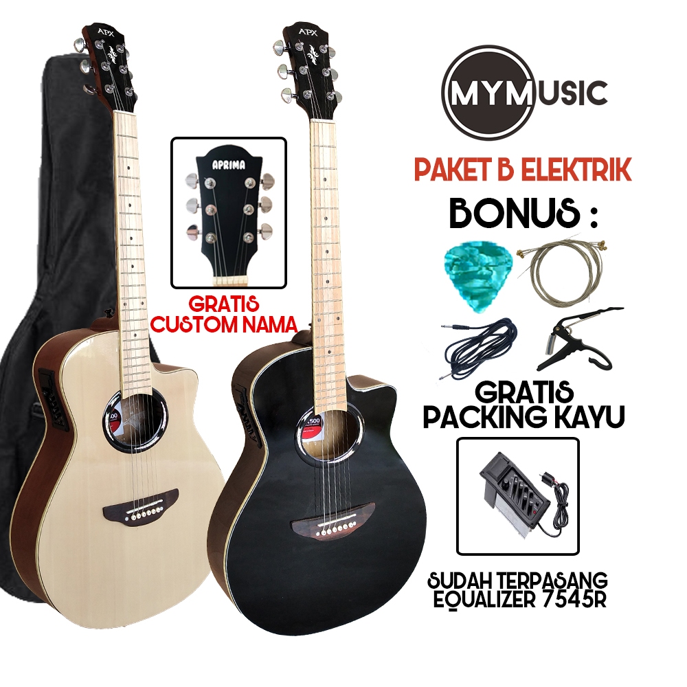 Jual Gitar Akustik Elektrik 7545R APX STANDAR Free Packing Kayu | Shopee Indonesia
