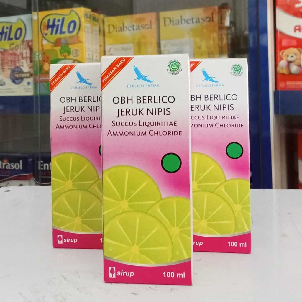 Jual OBH Berlico Jeruk Nipis Sirup Obat Batuk 100ml | Shopee Indonesia