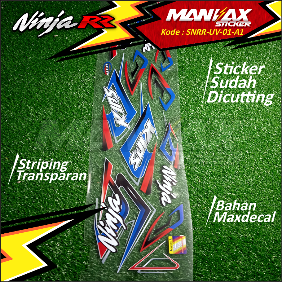 Jual STRIPING NINJA RR VARIASI TRANSPARAN MAXDECAL UV ALL WARNA MOTOR ...