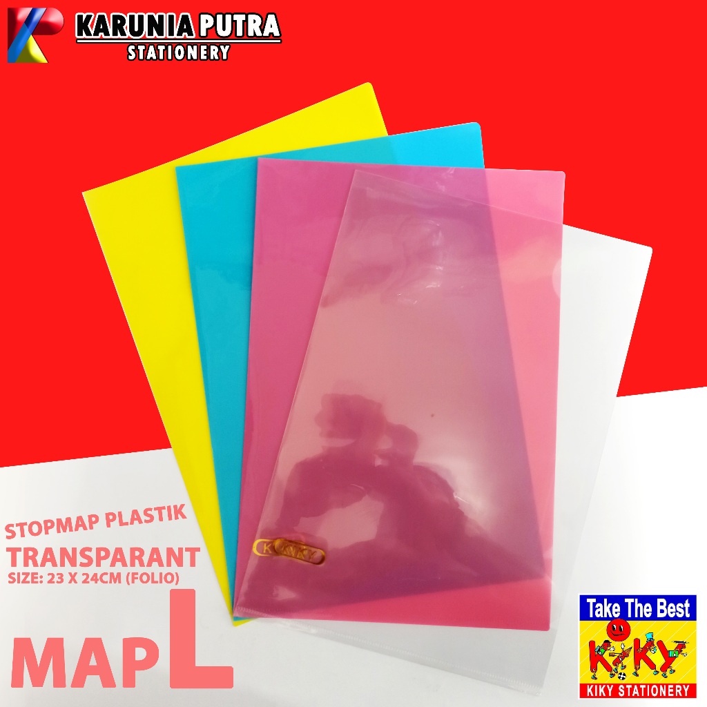 Jual Map L Folio Transparan Stopmap Kiky Okey 1pack 10pcs | Shopee ...