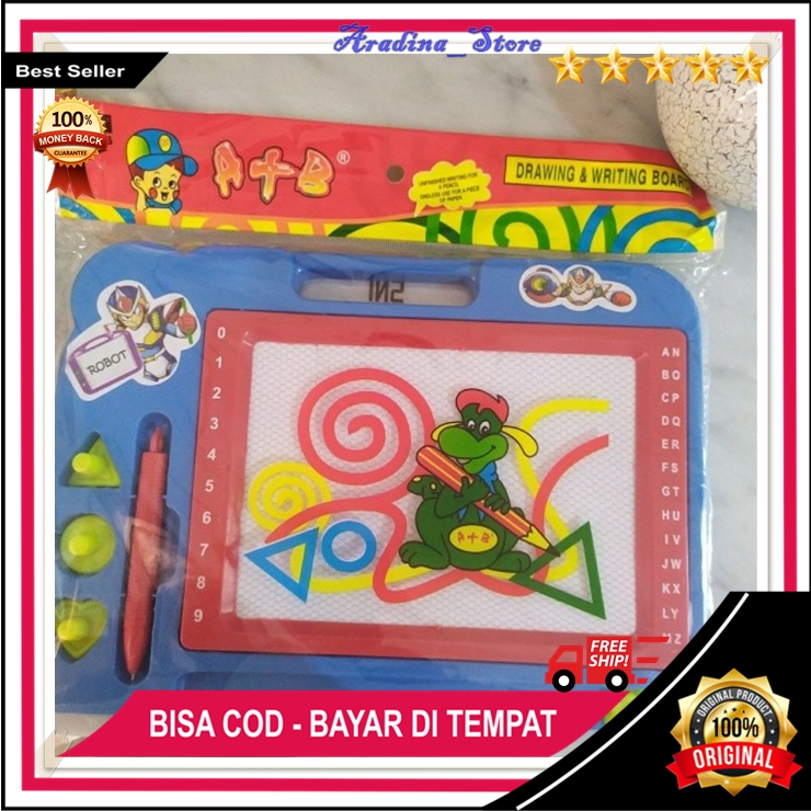Jual Mainan Anak Papan Tulis Magnet Hapus - RKC 01001-1 Warna ...