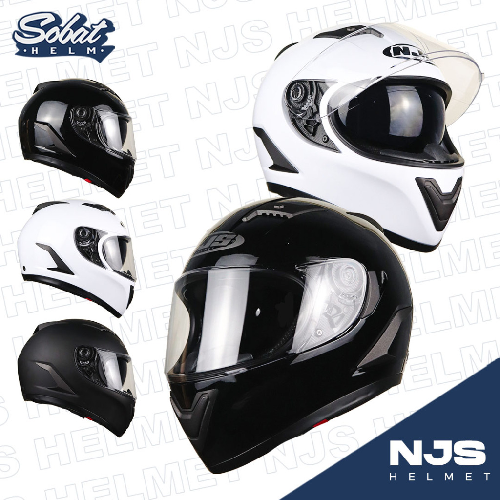 Jual Helm NJS SHADOW SOLID Helm Full Face SNI | Shopee Indonesia