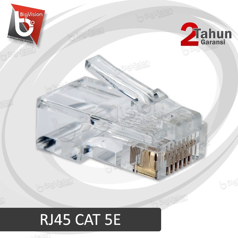 Jual RJ45 CAT 5E KONEKTOR ORI KABEL LAN CAT5E CONNECTOR CCTV SATUAN ...