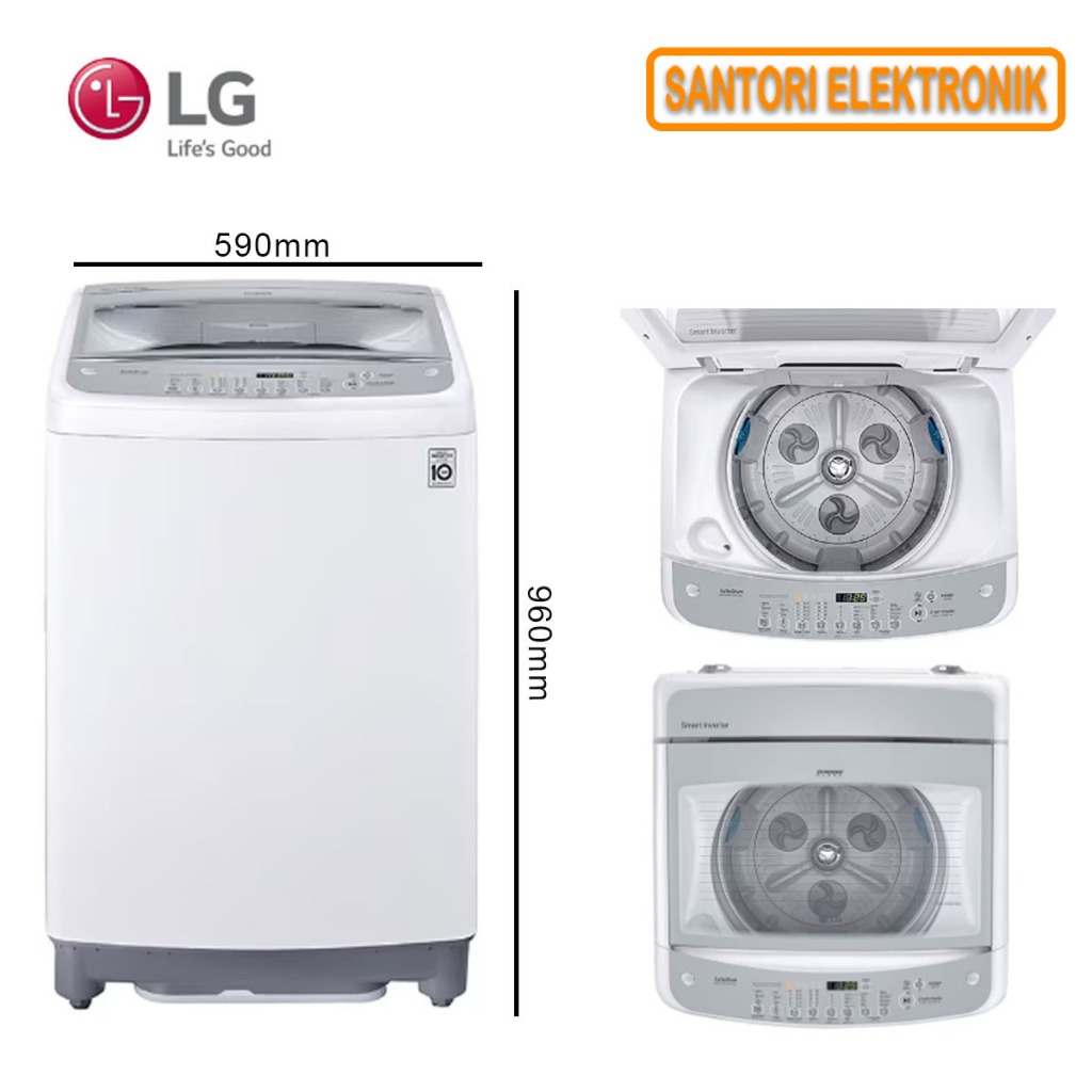 Jual MESIN CUCI 1 TABUNG TOP LOADING LG 12 KG T2312VS2W | Shopee Indonesia
