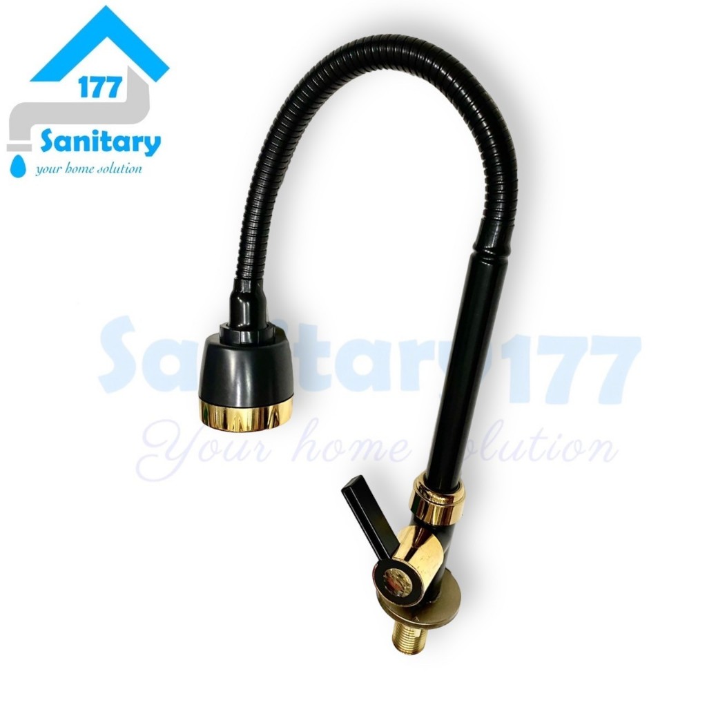 Jual kran dapur cuci Piring Hitam gold kombinasi Meja tanam 329-keran ...