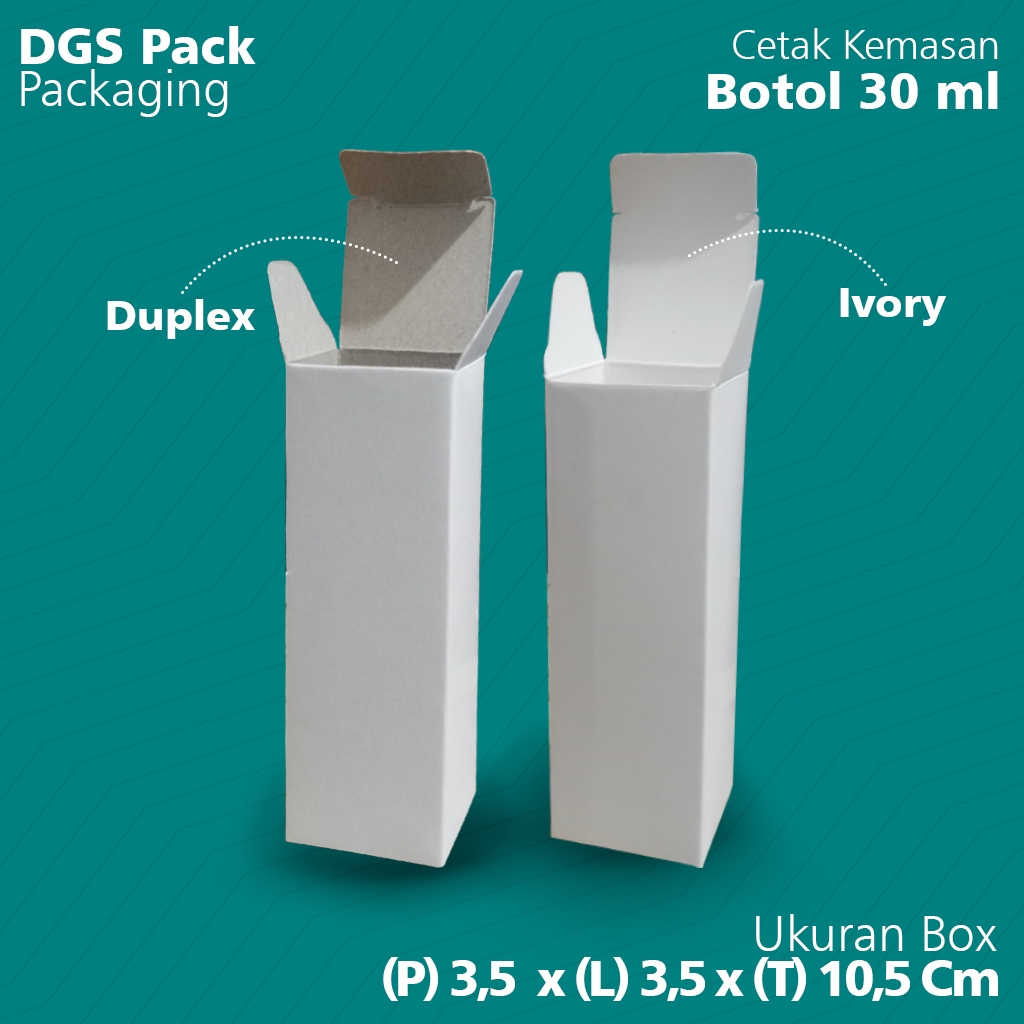 Jual Box 30 ml Custom full Colour Ukuran P x L x T = 3,5 x 3,5 x 10,5 ...