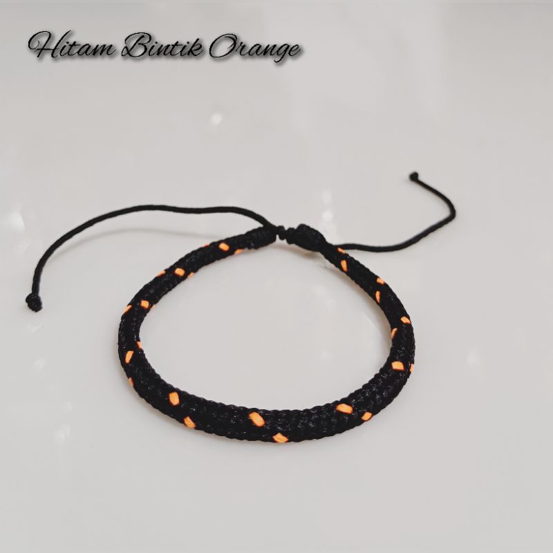 Jual Gelang Etnik Tali Hitam Polos 3,5mm | Shopee Indonesia