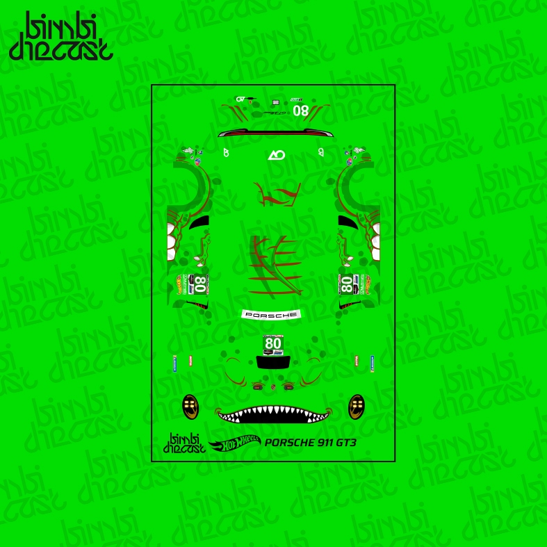 Jual Decal Hotwheels Porsche 911 GT3 Rexy | Shopee Indonesia