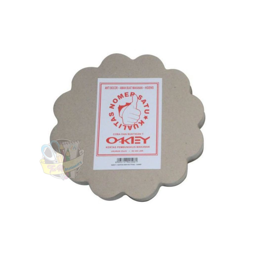 Jual KERTAS NASI BUNGA OKEY 25 CM ( ISI 200 LEMBAR ) | Shopee Indonesia