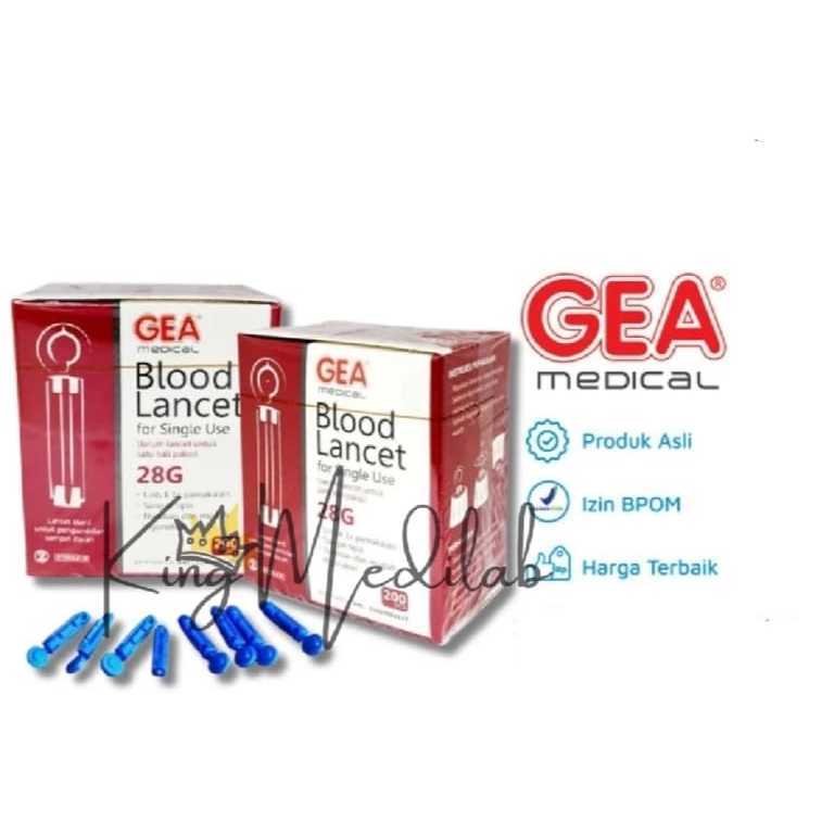 Jual GEA Blood Lancet / Jarum Lancet GEA Untuk Cek Gula Darah | Shopee ...