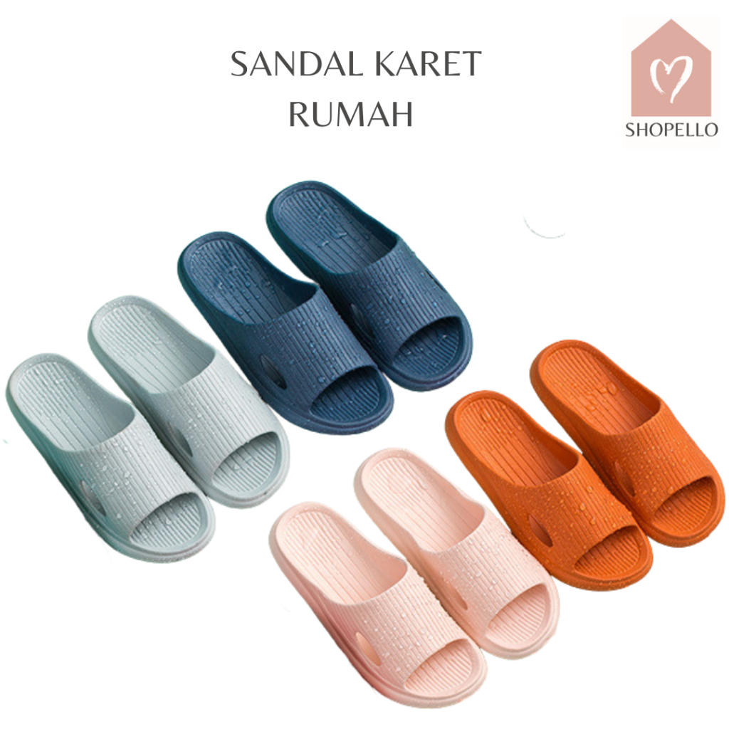 Jual Shopello Sandal EVA Sendal Rumah Sandal Slop Wanita Pria Sandal ...