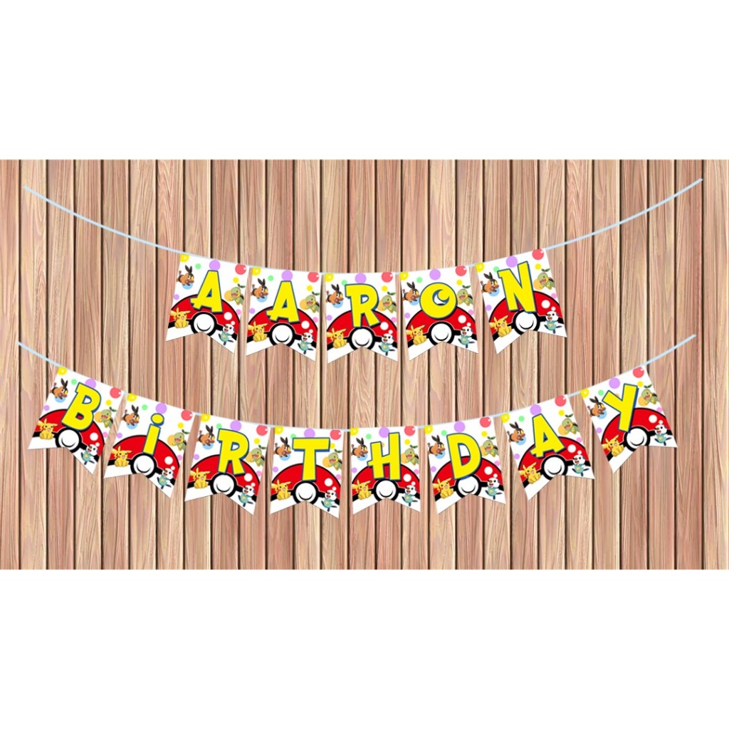 Jual Pokemon Pikachu - Flag Bunting Birthday / Bendera Banner Hiasan ...