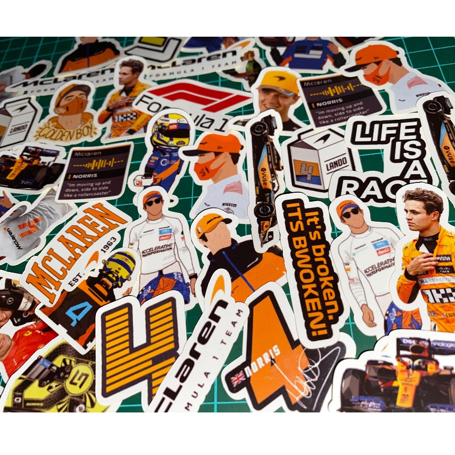 Jual Sticker pack F1 McLaren (Lando Norris | Oscar Piastri) vinyl ...
