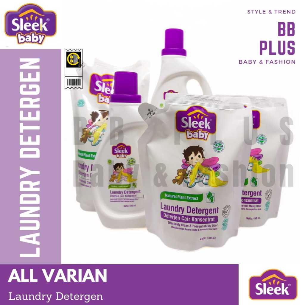 Jual DETERGEN SLEEK LIQUID LAUNDRY ALL VARIAN 450/500/900ML | Shopee ...