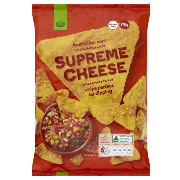 Jual Woolworths Supreme Cheese Corn Chips 175g | Shopee Indonesia