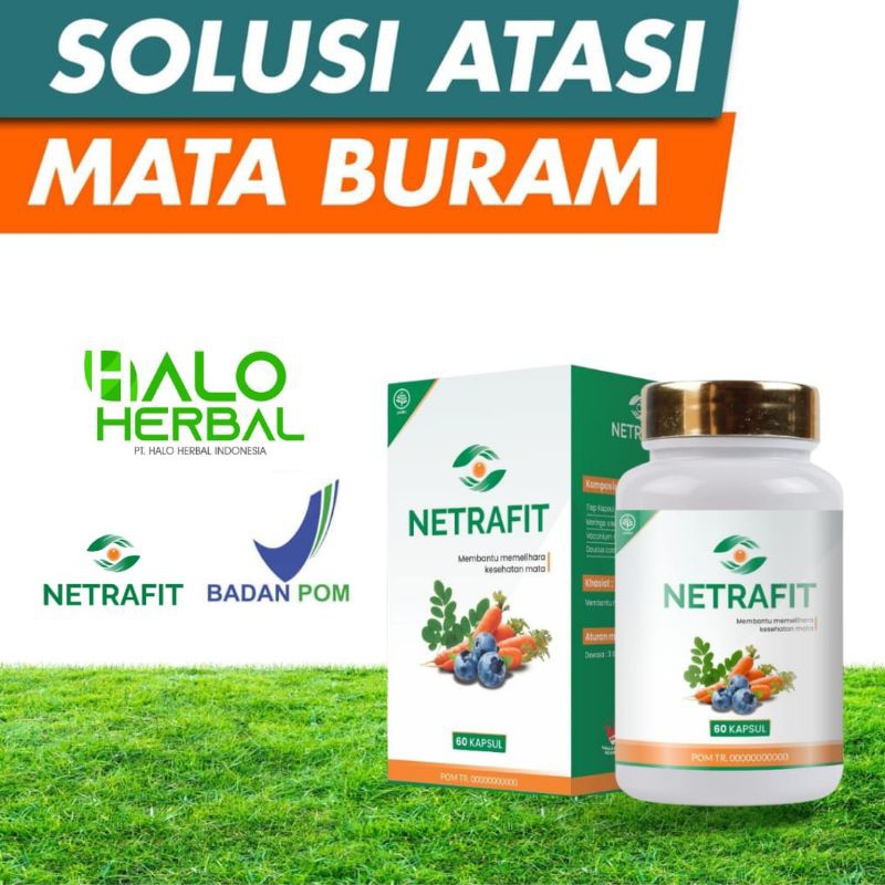 Jual NETRAFIT Kapsul Herbal Khusus Mata, BPOM HALAL ORIGINAL Membantu ...