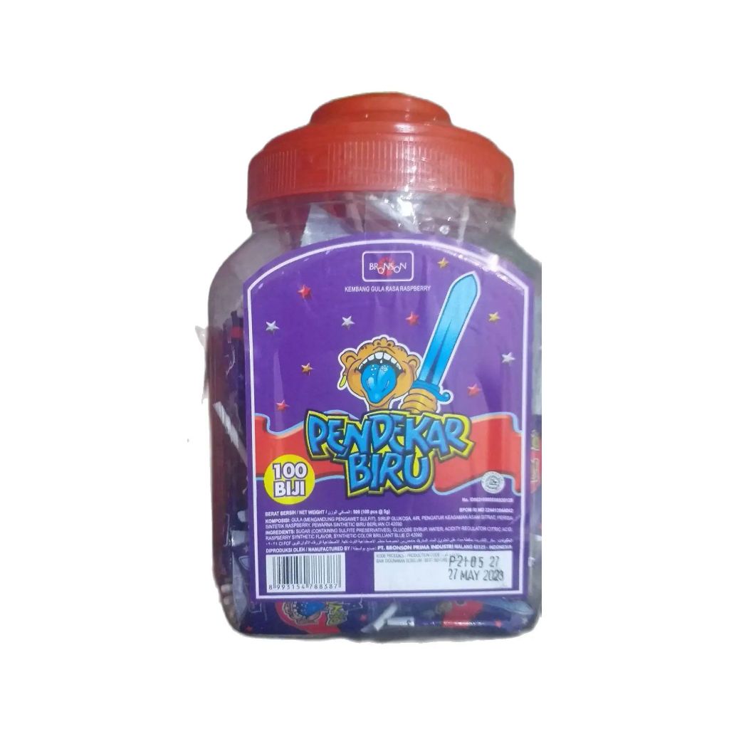 Jual Permen Pendekar Biru Toples isi 100 pcs Enak Dan Manis | Shopee ...