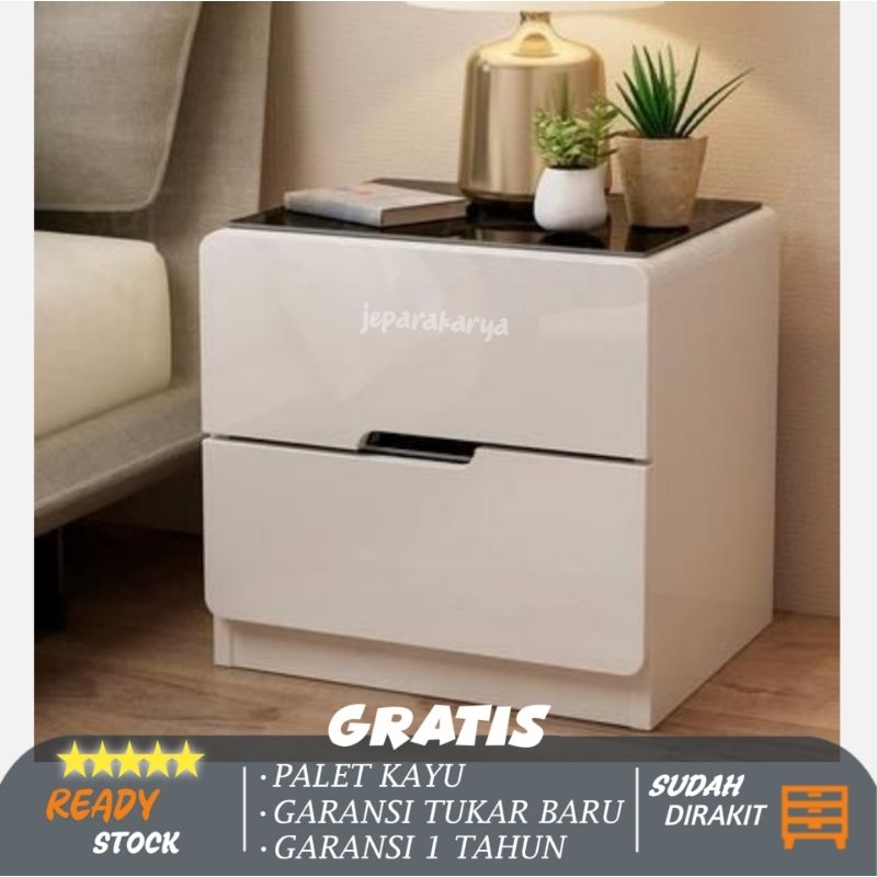 Jual Meja Nakas Minimalis 2 Laci Meja Kamar Tidur ( NL 200 ) Meja ...