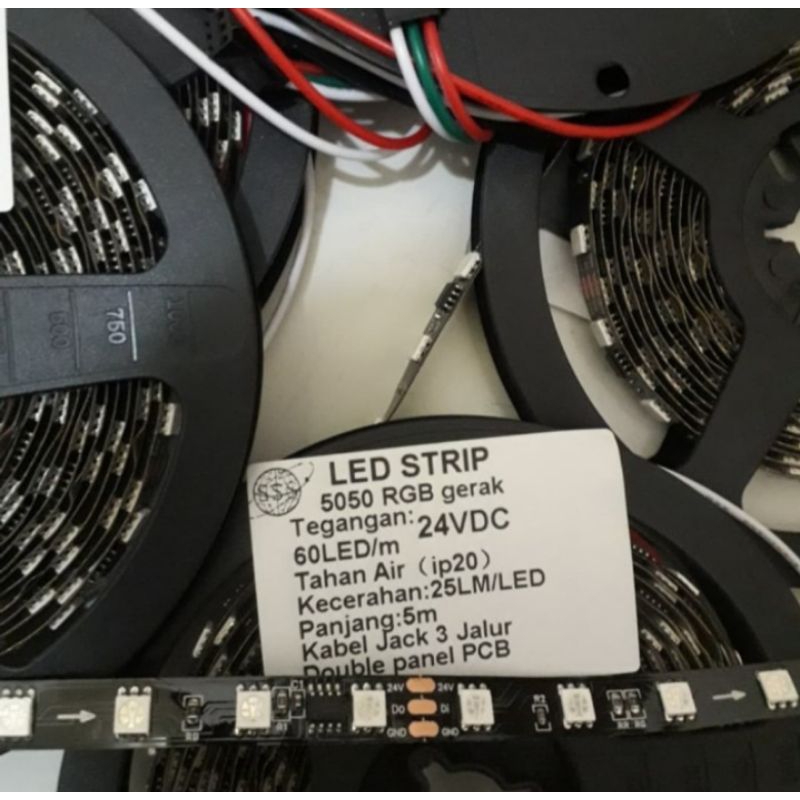 Jual Lampu LED strip RGB ws 2811 24V DC 5meter Indor PCB black | Shopee ...