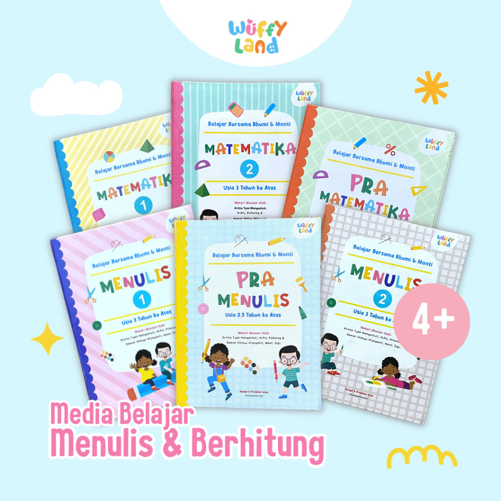 Jual WUFFYLAND Worksheet Anak Belajar Bersama Bhumi dan Monti dengan 6 ...