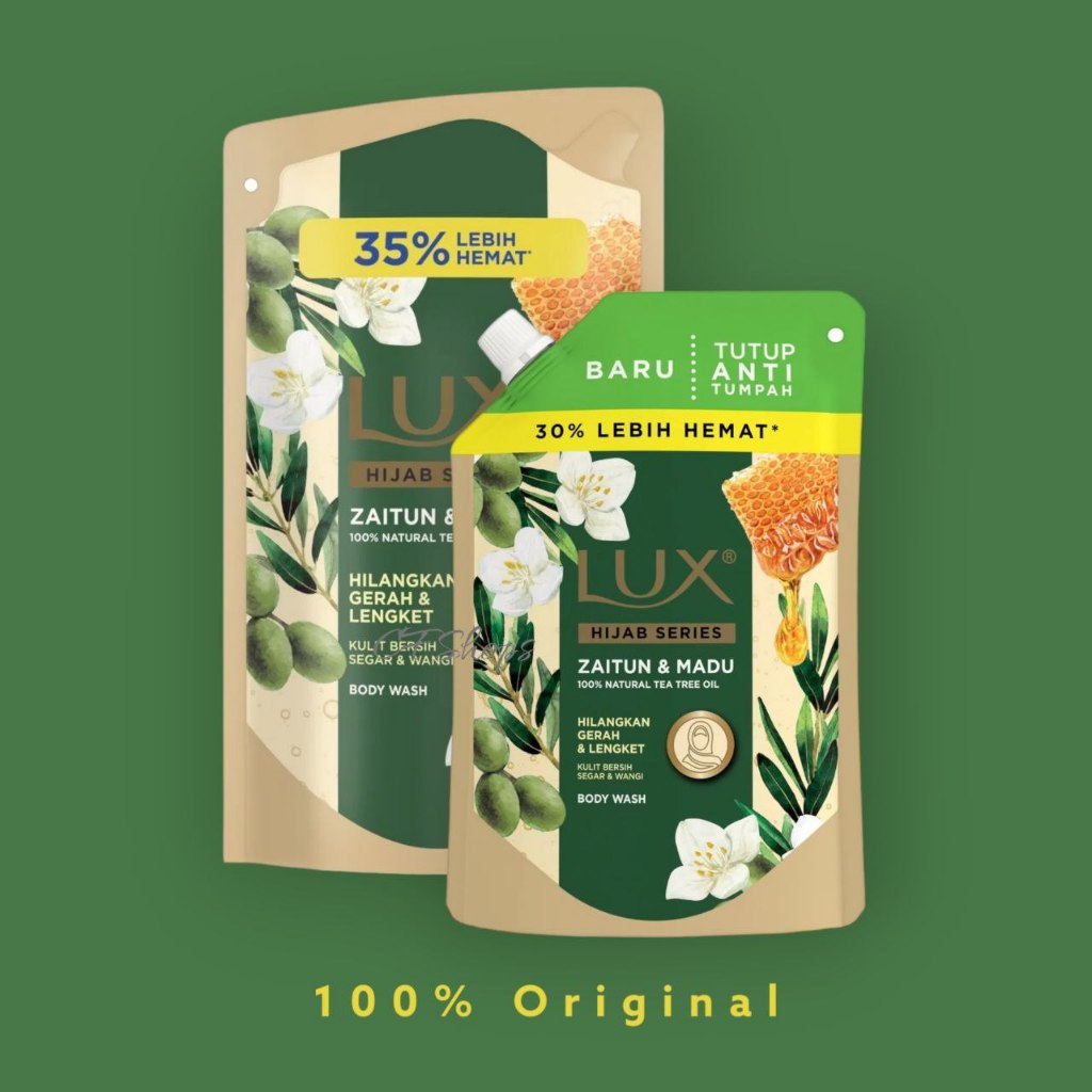 Jual LUX Body Wash Hijab Series Olive Honey Sabun Mandi Cair Refill - 400ml 825ml | Shopee Indonesia