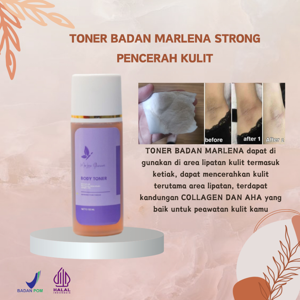 Jual BODY TONER MARLENA retinol MENCERAHKAN DAN MELEMBUTKAN KULIT BPOM ...