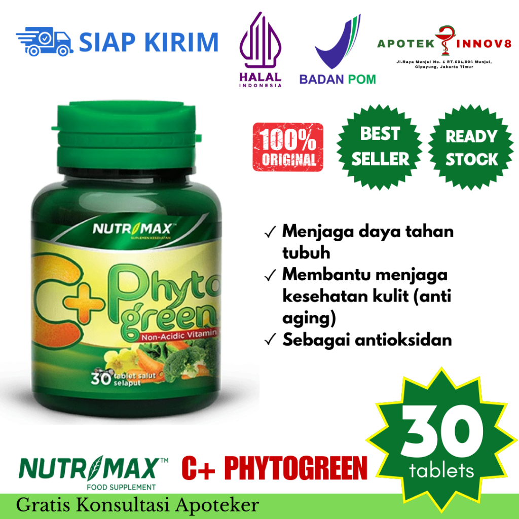 Jual Nutrimax C Plus Phytogreen isi 30 Tablet - Menjaga Daya Tahan ...