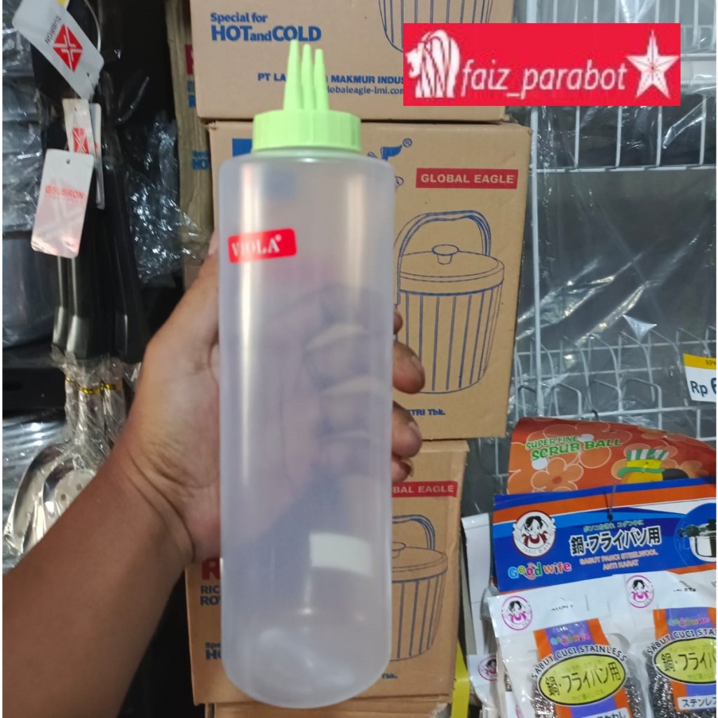 Jual Botol Mayones Saos Kecap Viola Tessa Saus 3 Lubang 700ML | Shopee ...