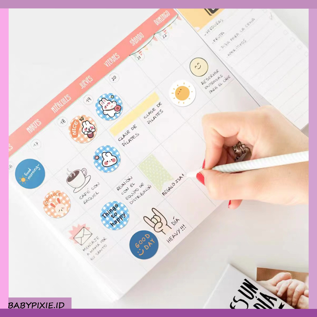 Jual Stiker Label Thank You 500 Pcs Kartun Sticker Bulat Estetik 2.5cm ...