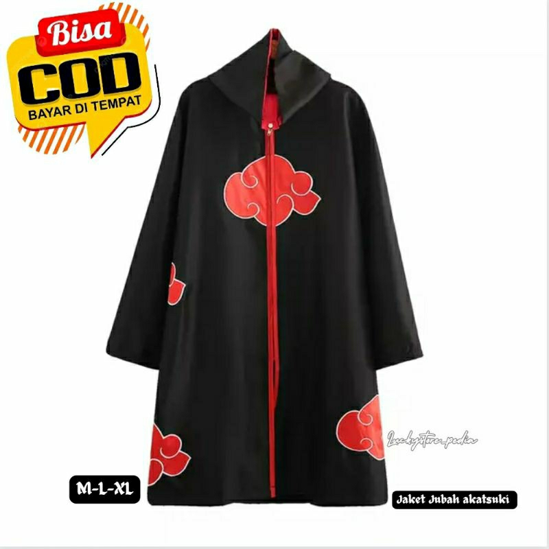 Jual Jaket Pria Jubah akatsuki Edisi Cosplay Anime NARUTO | Shopee ...
