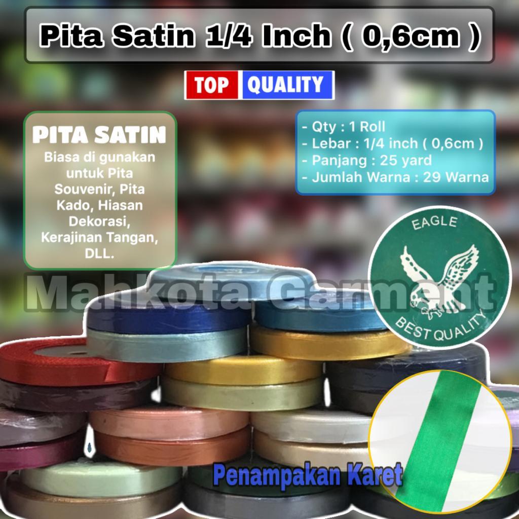 Jual Pita Satin 1/4 inch - 6mm atau 0,6cm Berbagai warna | Pita Kado ...